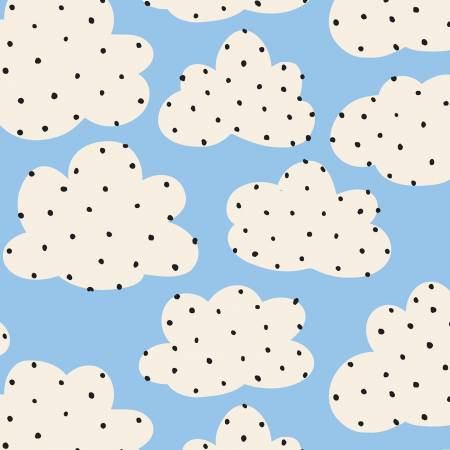 Blue Spotty Sky Laminate --- Cloud 9 – Three Little Birds Sewing Co.