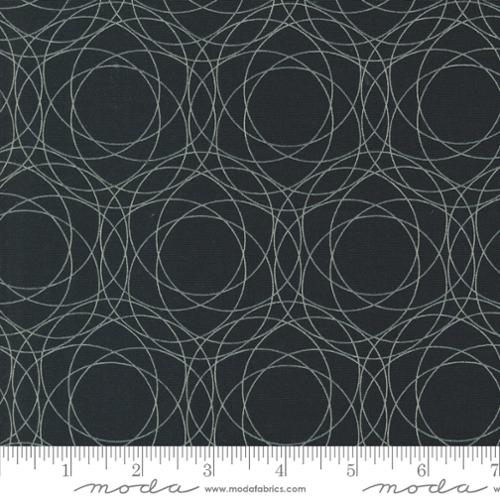 Geometric Circles in Ebony -- Spotted -- Zen Chic -- Moda Fabric ...