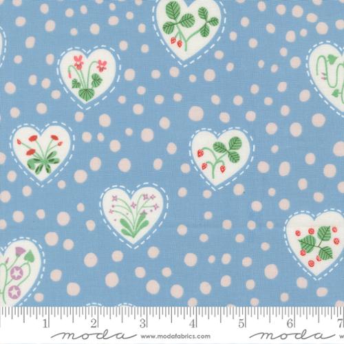 Flower Hearts in Sky -- Funny Valentine by Lizzy House -- Moda Fabrics ...