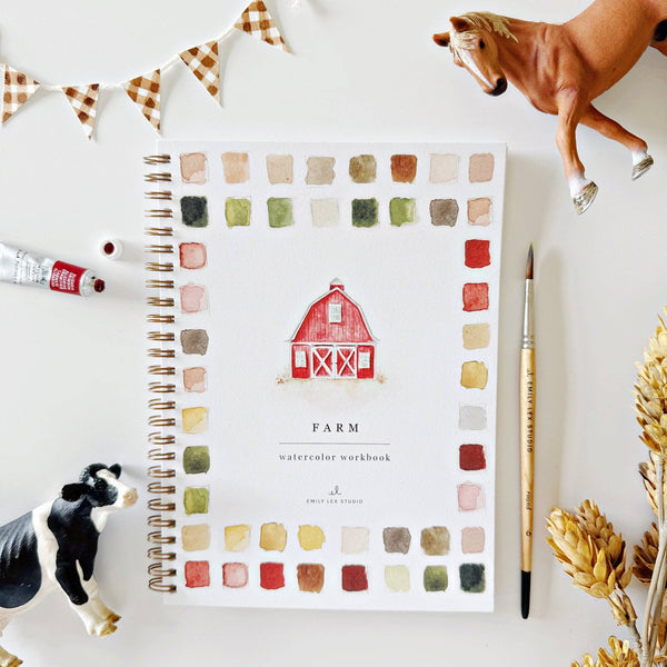 Farm watercolor workbook – Three Little Birds Sewing Co.