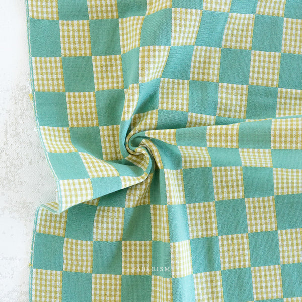 Checkmate Checkers in Jade -- Fableism – Three Little Birds Sewing Co.