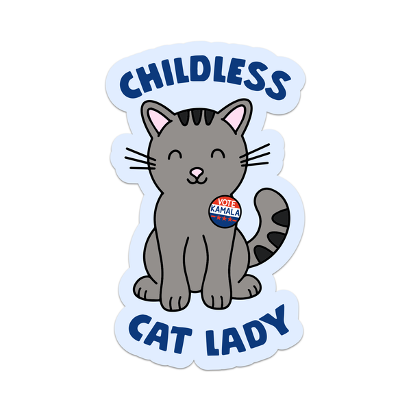 Childless Cat Lady Sticker – Three Little Birds Sewing Co.