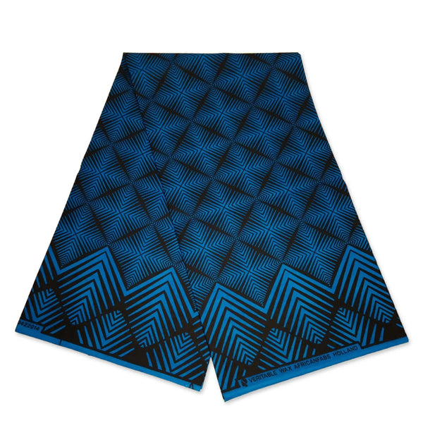 African Print Fabric - Blue Fade Effect - 100% Cotton -- African Fabs ...