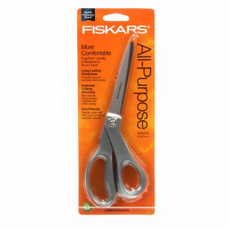 Fiskars 8in Bent Performance Scissor – Three Little Birds Sewing Co.