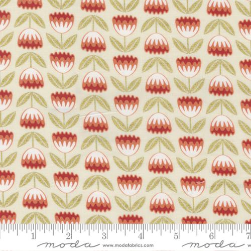 Blossoms in Metallic Cloud -- Meadowmere -- Gingiber for Moda Fabrics ...
