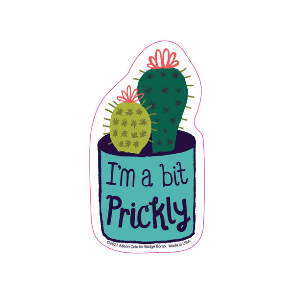 I'm a Bit Prickly Plant Sticker – Three Little Birds Sewing Co.