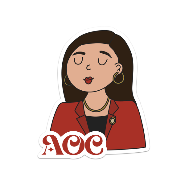 AOC - Alexandria Ocasio-Cortez Women's History Month Sticker – Three ...