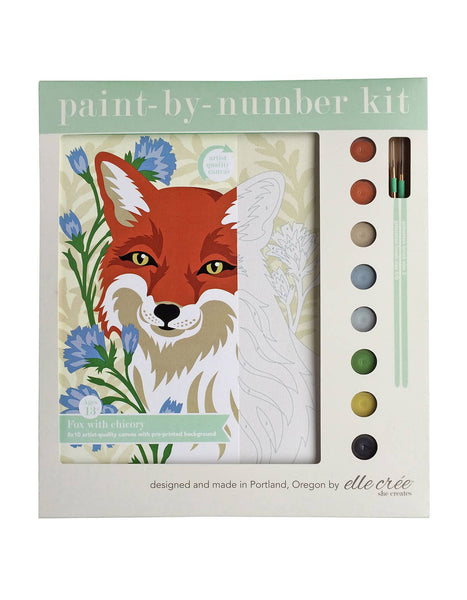 Fox with Chicory Paint-by-Number Kit – Three Little Birds Sewing Co.