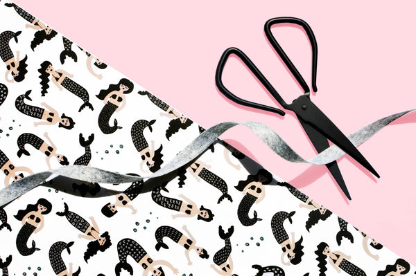 Mermaid Wrapping Paper Sheet – Three Little Birds Sewing Co.