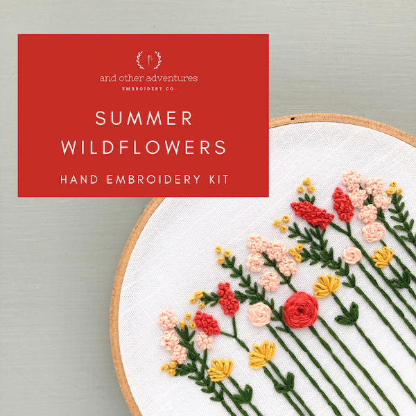 Beginner Wildflowers Embroidery Kit - Summer Fields – Three Little ...